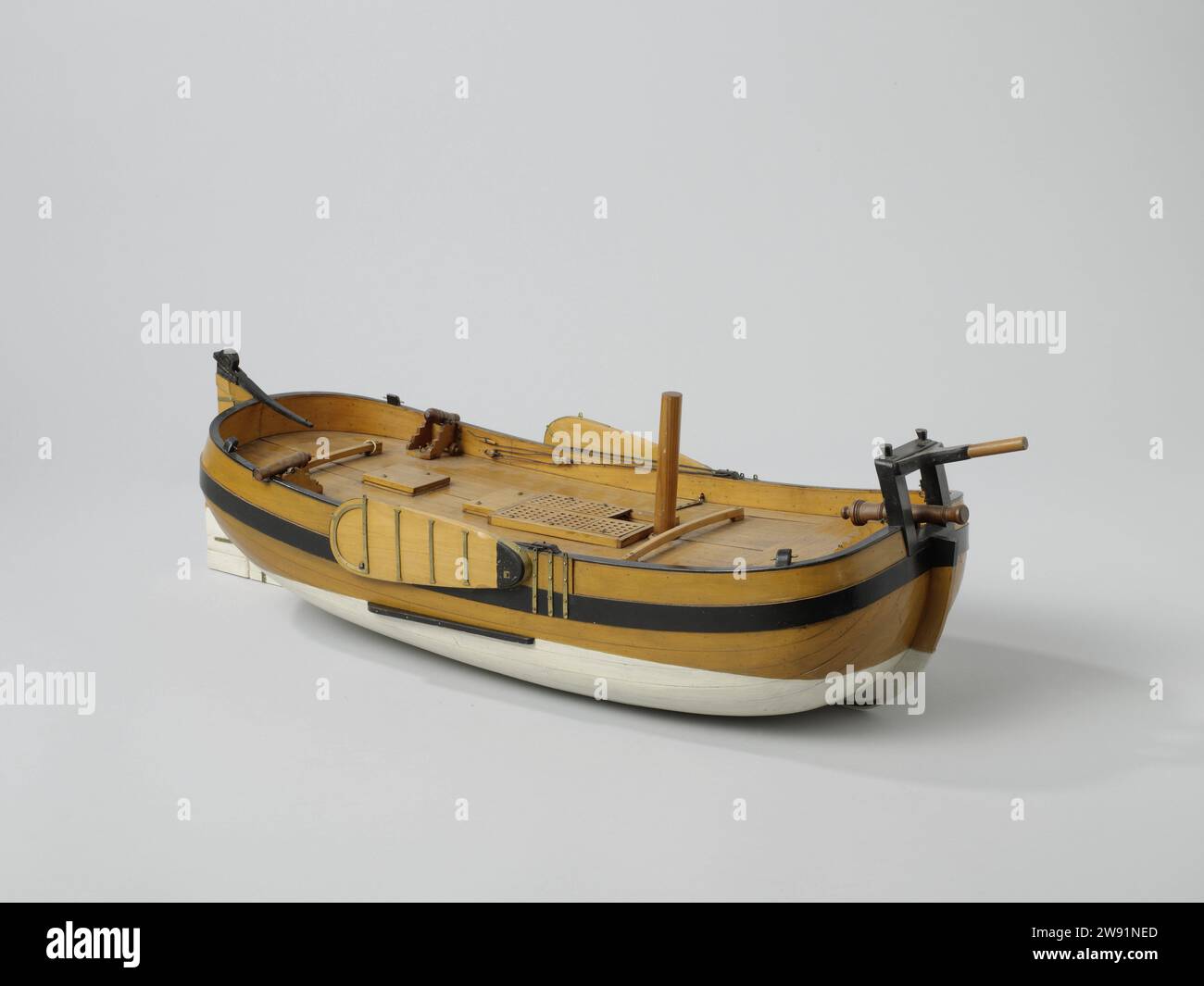 Model of a Gunboat, anonymous, c. 1800 - c. 1825 ship model. hull model ...