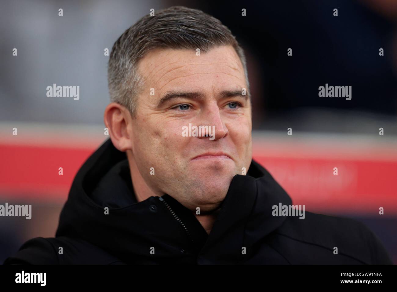 Steven Schumacher the Stoke City manager during the Sky Bet ...