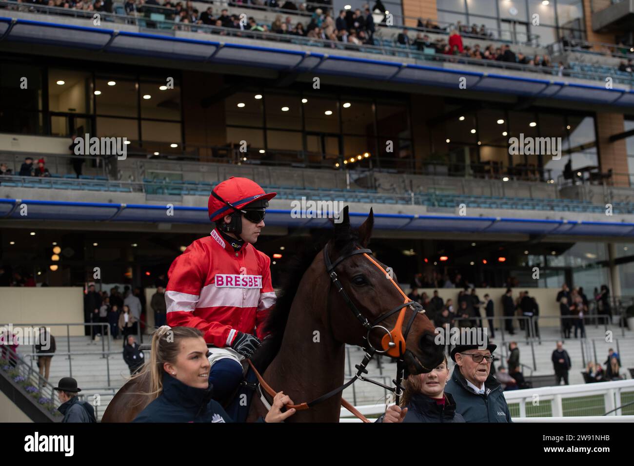 Ascot, UK. 23rd December, 2023. Horse Crambo ridden by jockey Jonathan ...