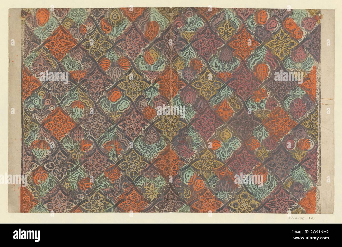 Leaf Met Tegelpatroon, Vierbladvormig, Johann Michael Munck, 1730 ...