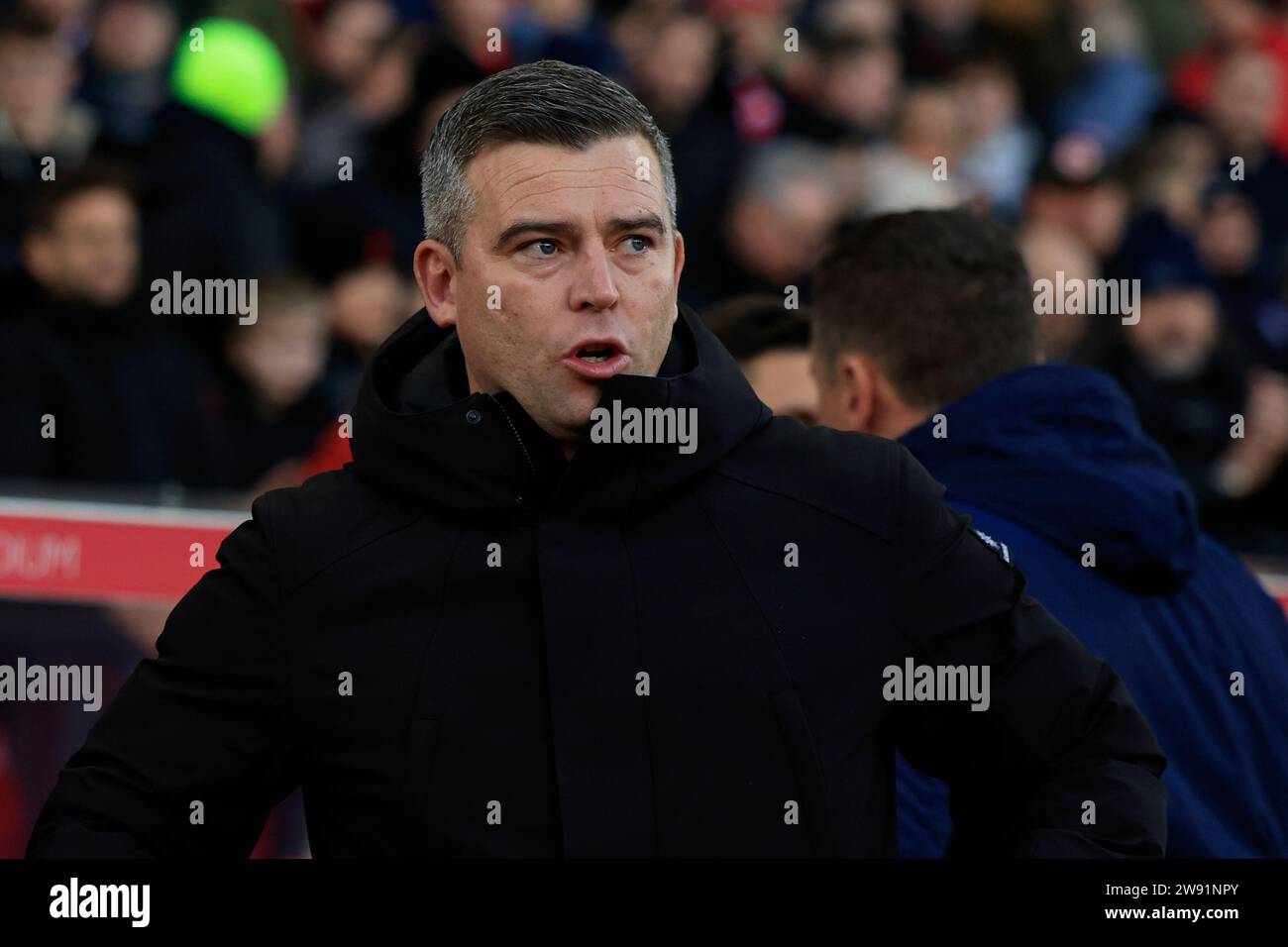 Steven Schumacher the Stoke City manager during the Sky Bet ...