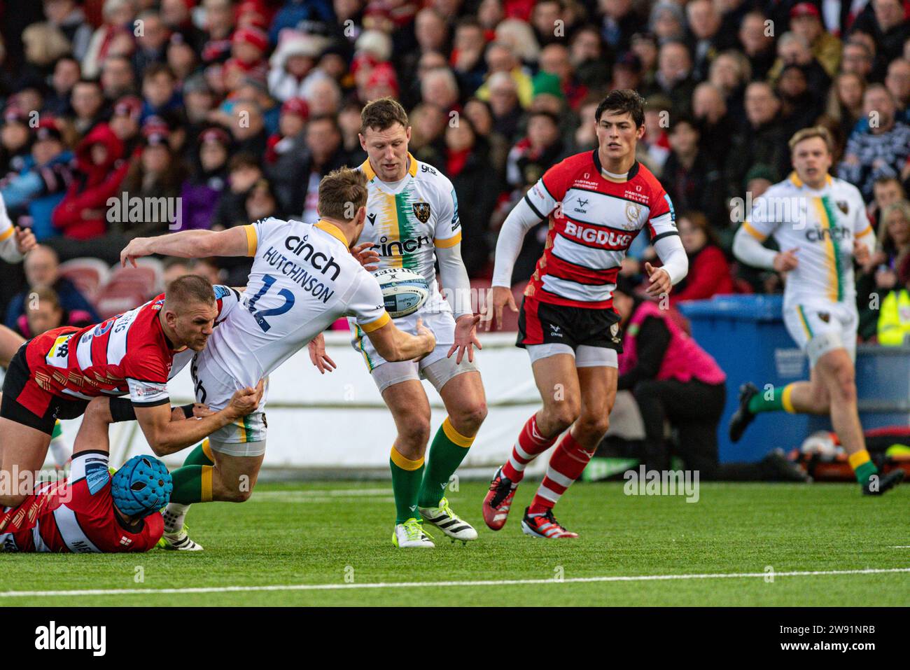 Kingsholm Stadium, Gloucester, Gloucestershire, UK. 23rd Dec, 2023 ...