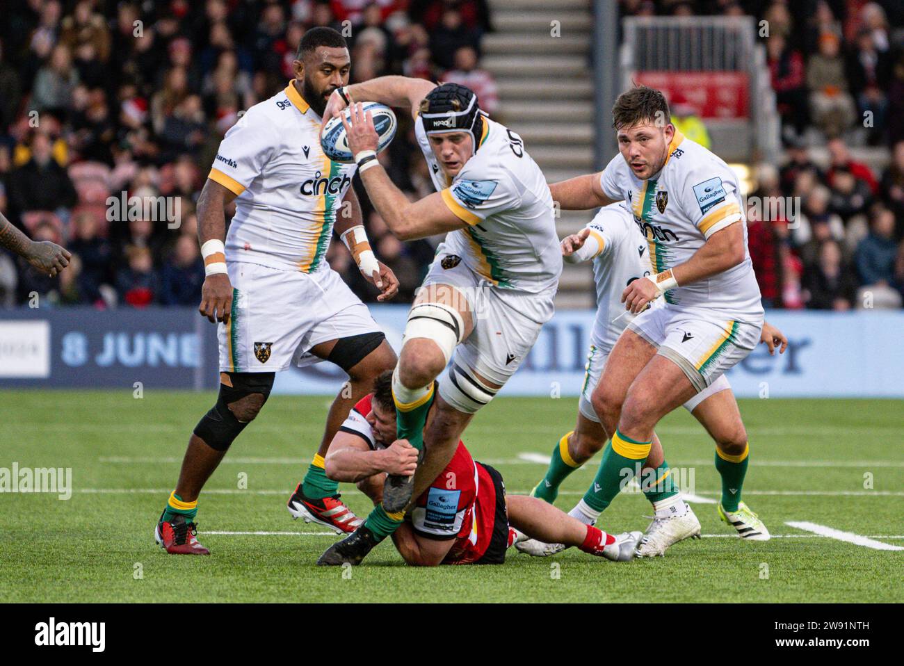 Kingsholm Stadium, Gloucester, Gloucestershire, UK. 23rd Dec, 2023 ...