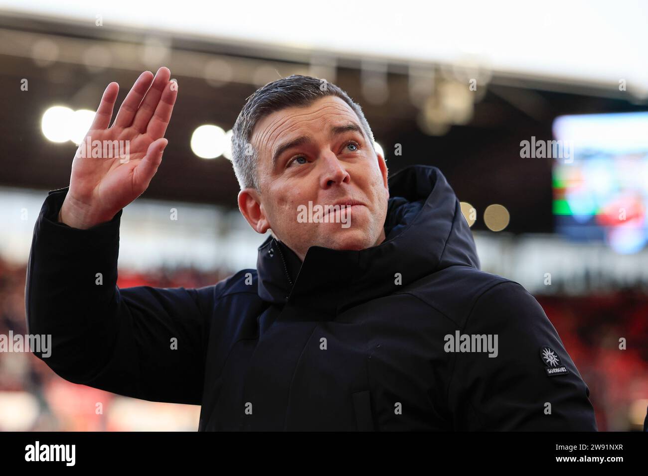 Steven Schumacher the Stoke City manager ahead of the Sky Bet ...