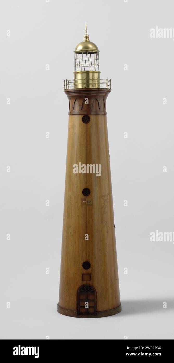 Model of the lighthouse at De Cocksdorp on Texel, anonymous, 1863 scale ...