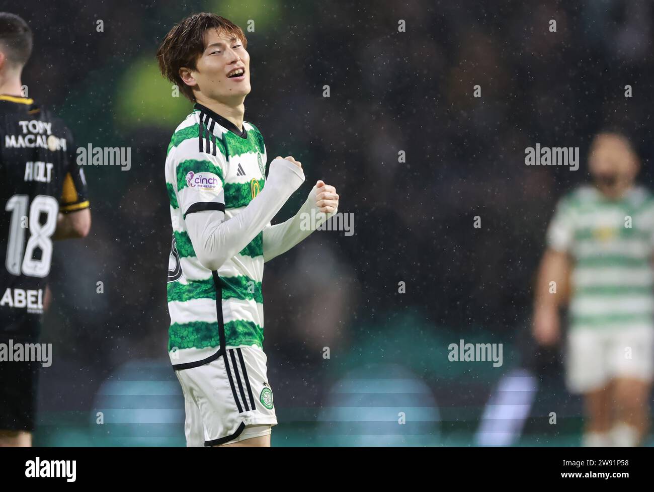 Celtic’s Kyogo celebrates his goal Celtics first during the cinch ...