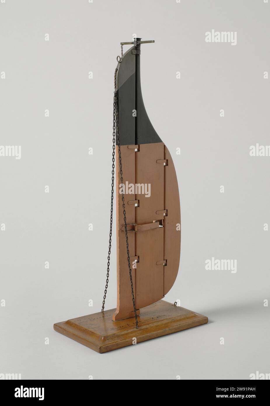 Model of Lumley’s Patent Rudder, ship modeller, 1865 presentation model ...