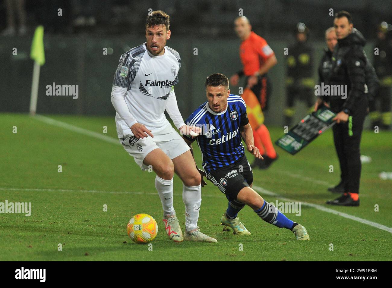 Pisa, Italy. 23rd Dec, 2023. Eric Fernando Botteghin (Ascoli) Gaetano ...