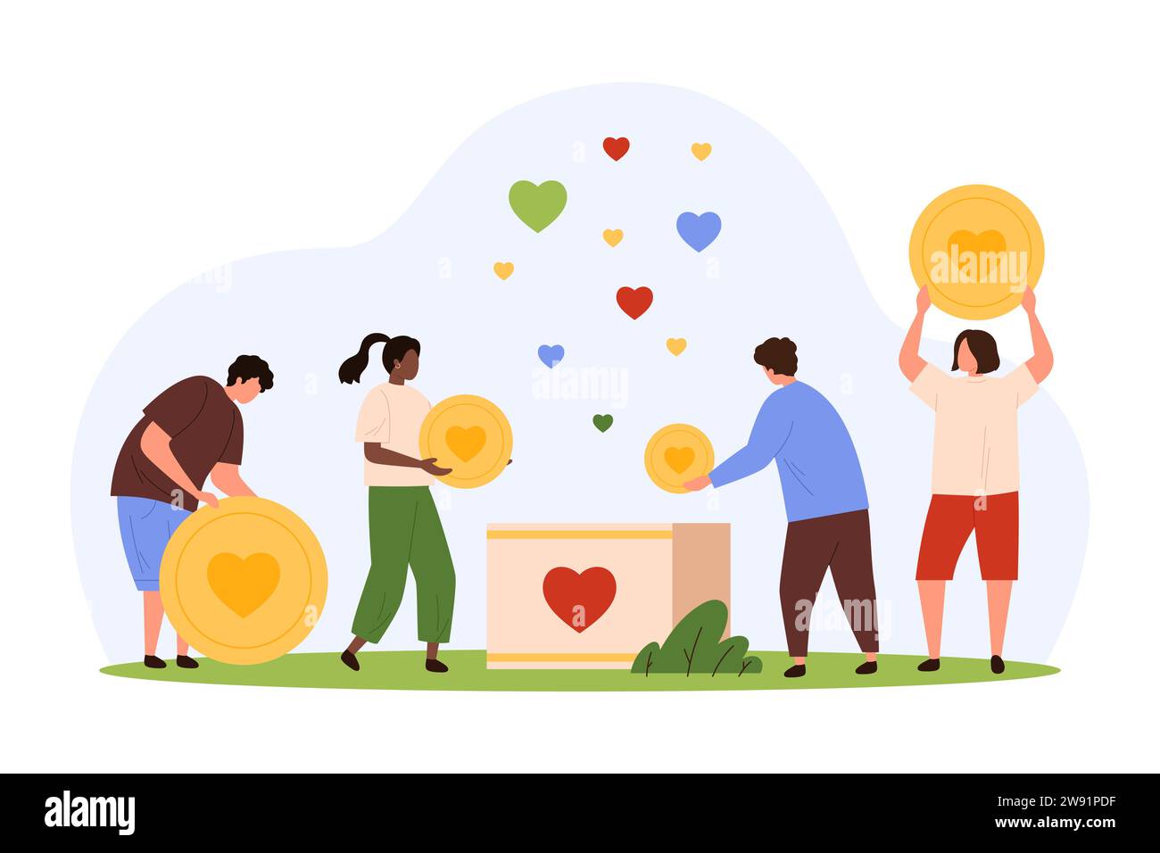 African holding money box Stock Vector Images - Alamy