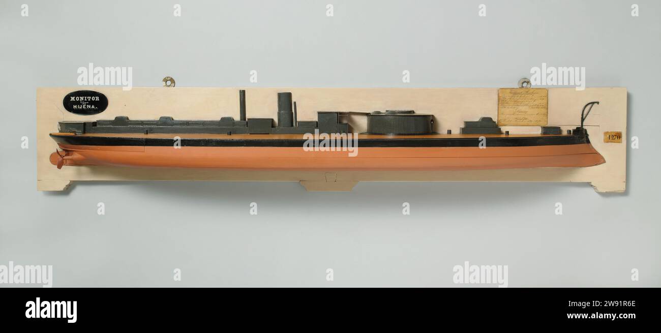 Half model of a ram monitor, Rijkswerf Amsterdam, c. 1867 - c. 1869 ...