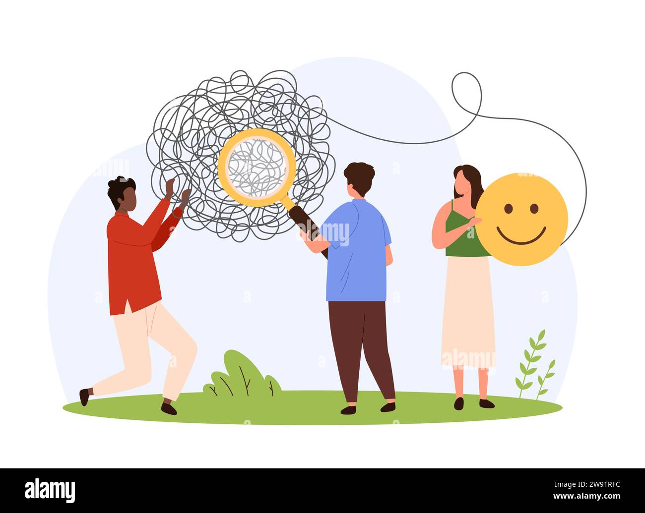 Self care for mental health vector illustration. Cartoon tiny people ...