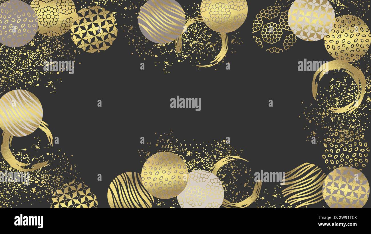 Full HD background with golden elements Stock Vector Image & Art - Alamy