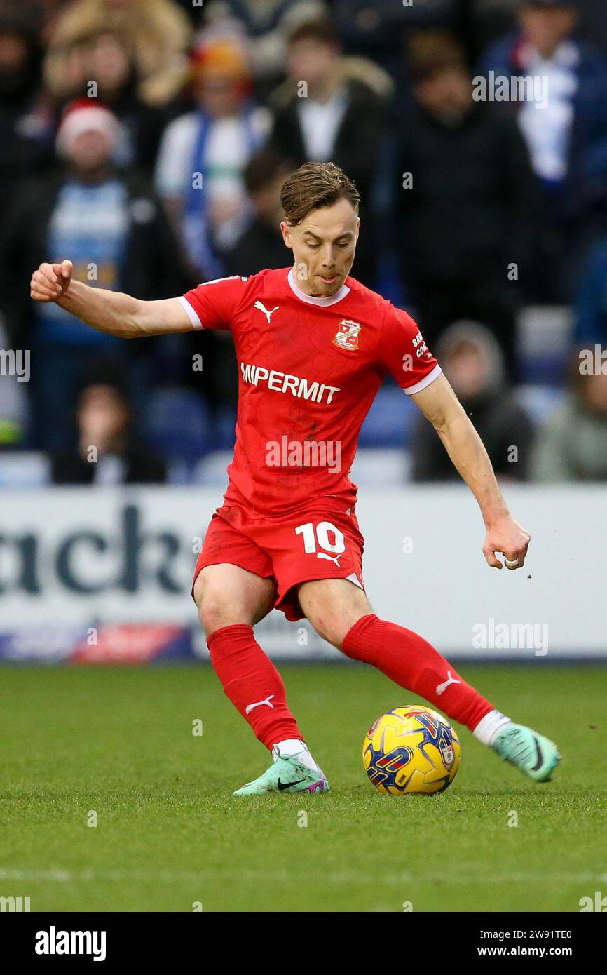 Birkenhead, UK. 23rd Dec, 2023. Dan Kemp of Swindon Town in action. EFL ...