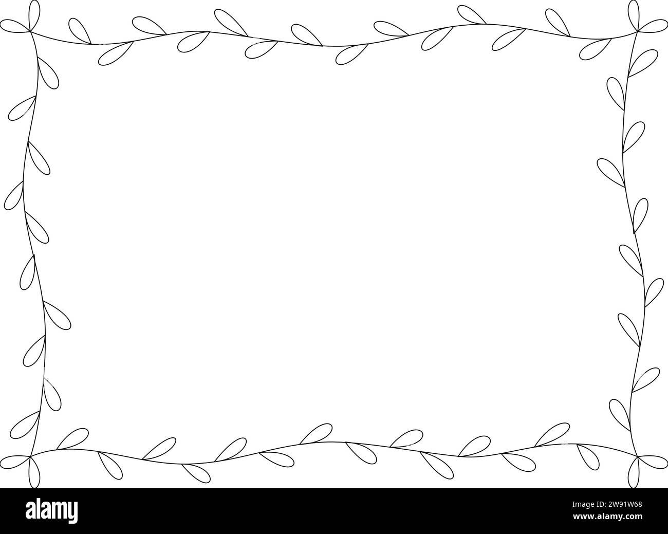 Floral rectangular frame with transparent background Stock Vector Image ...