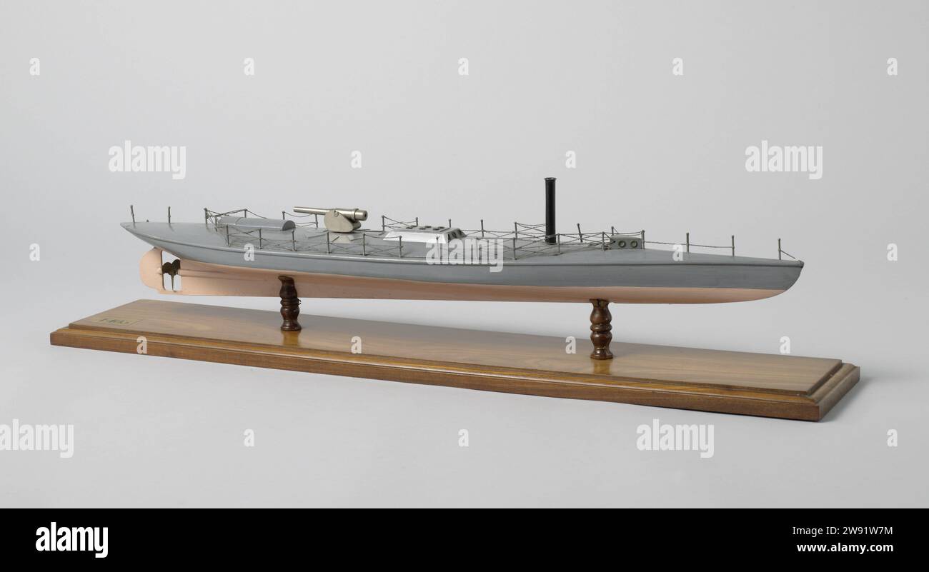 Model of a Gunboat, Krupp, c. 1877 - c. 1885 ship model. fully rigged ...