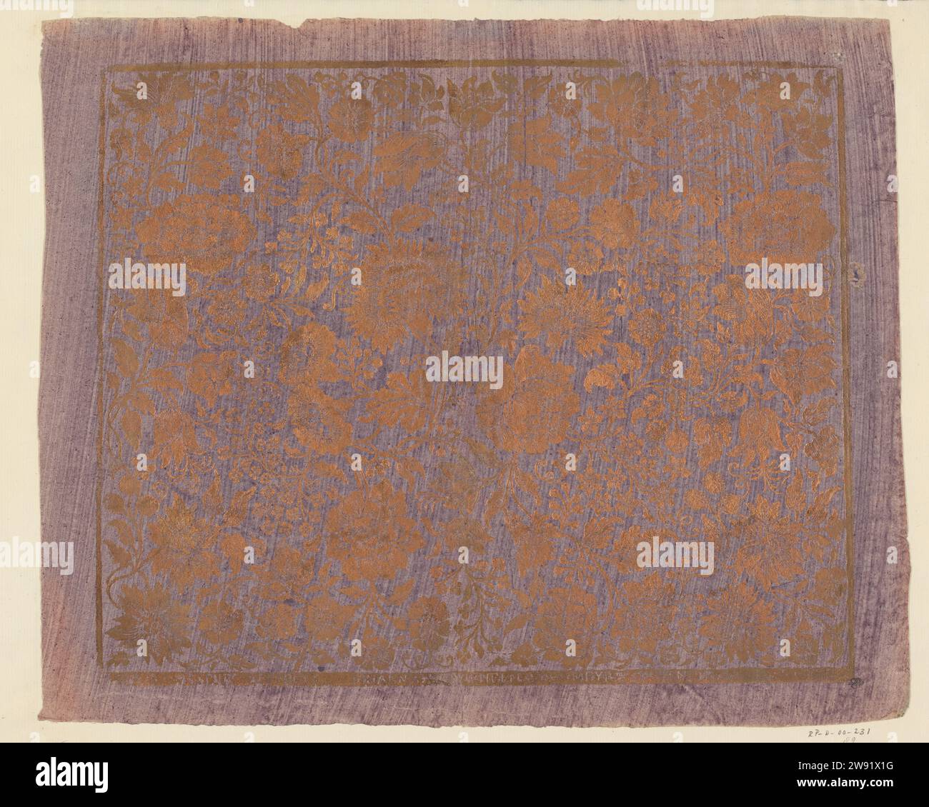 Sheet with branches with flowers, Johann Wilhelm Meyer, 1740 - 1780 ...