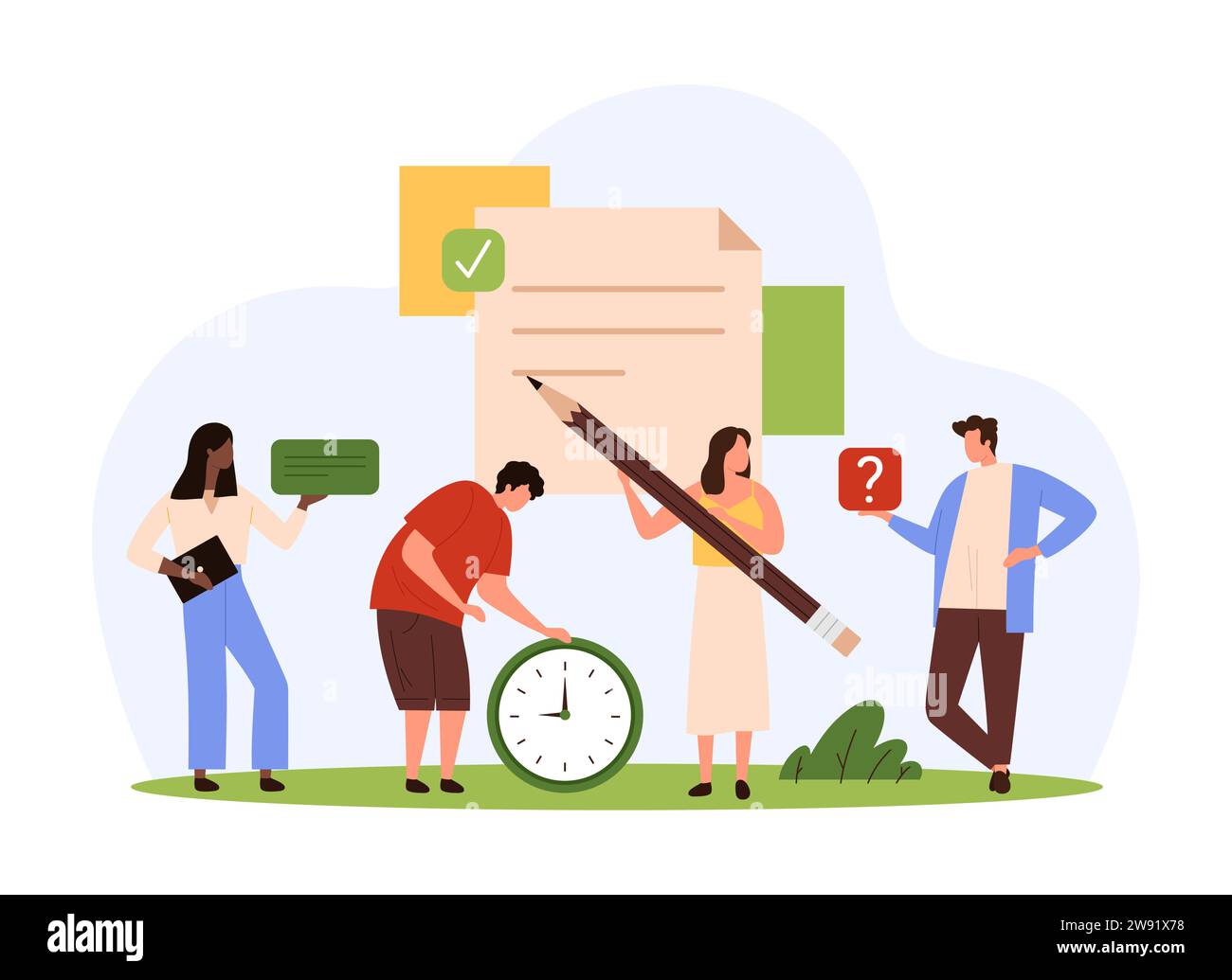 Writing notes, editor mobile app for planning vector illustration ...