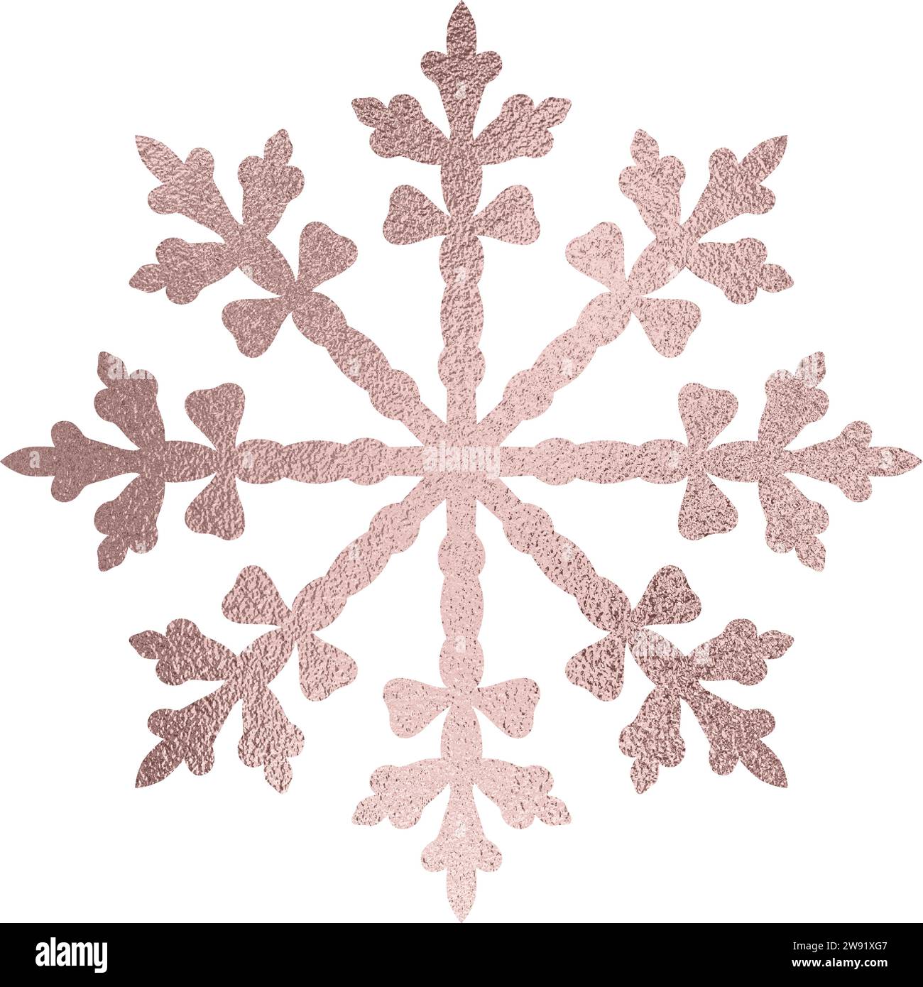 Snowflake rose gold with transparent background Stock Vector Image ...