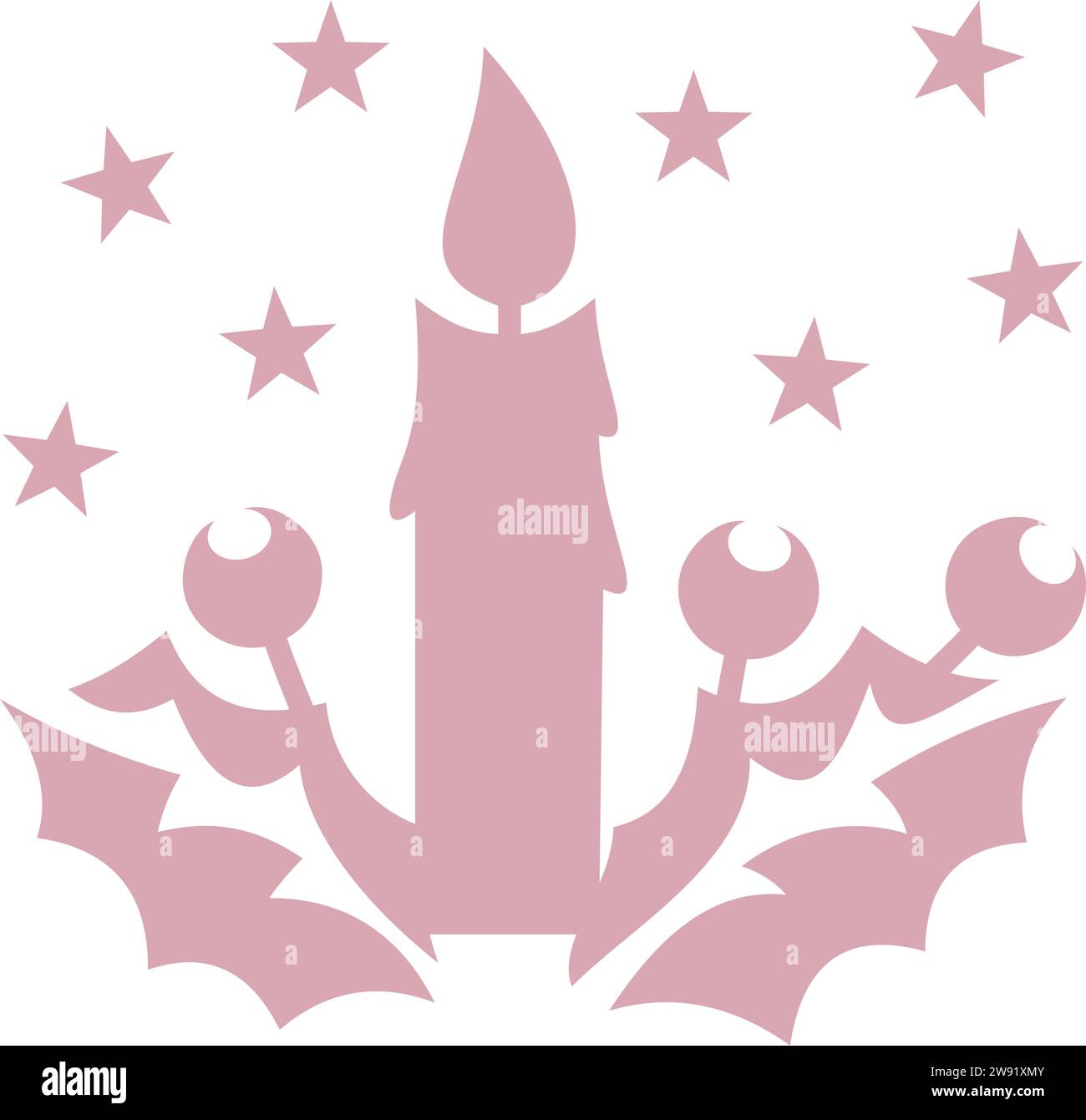 Advent candle pink with transparent background Stock Vector Image & Art ...