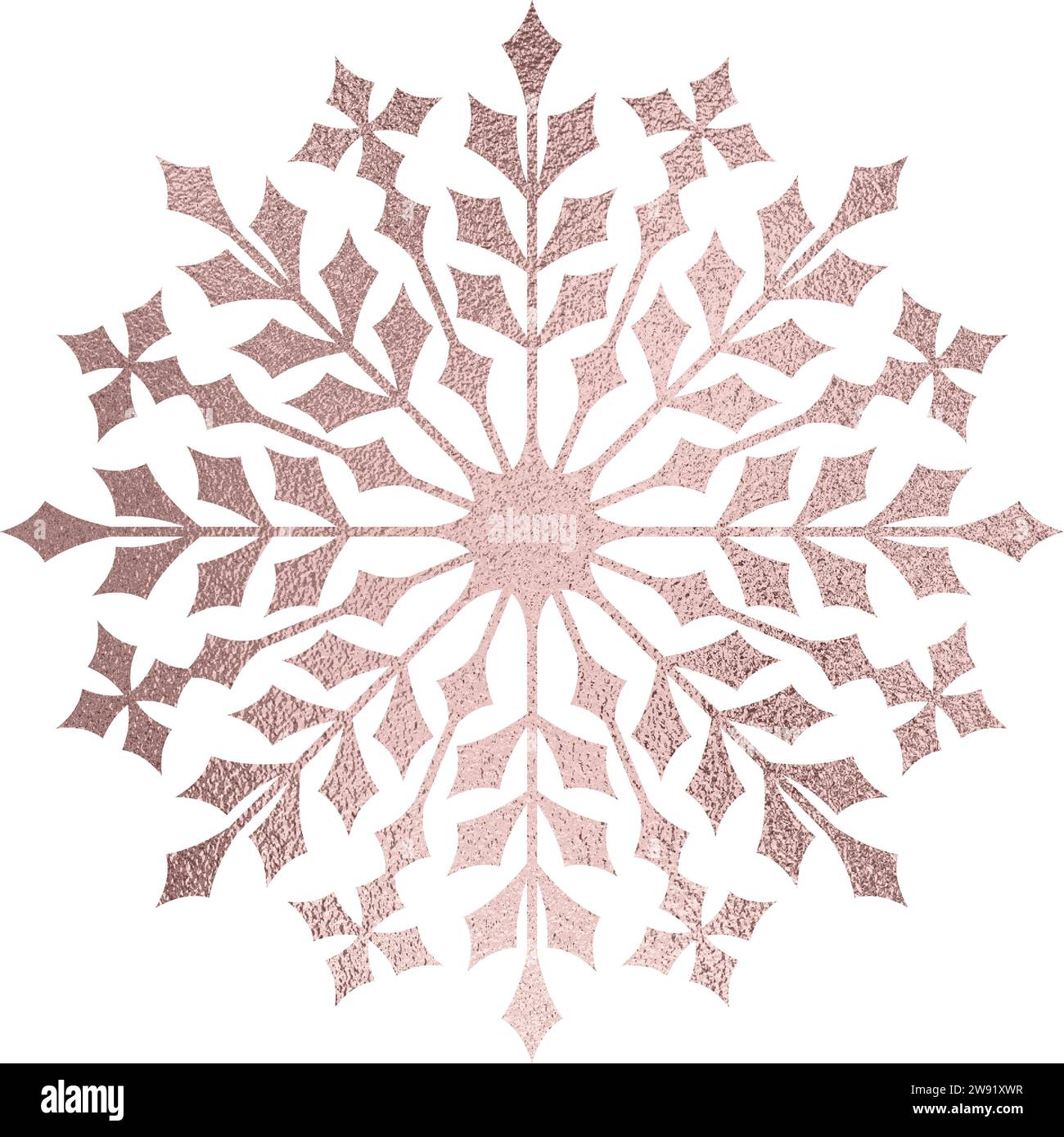 Snowflake rose gold with transparent background Stock Vector Image ...