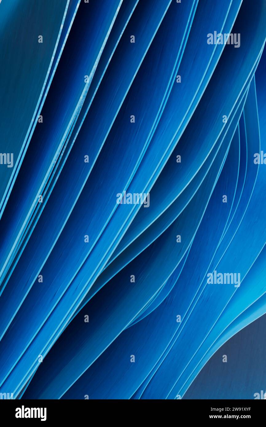 Layers of wavy blue cloth Stock Photo - Alamy