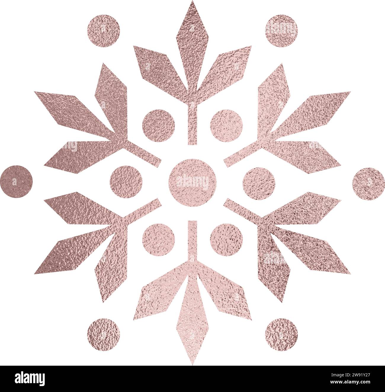 Snowflake rose gold with transparent background Stock Vector Image ...
