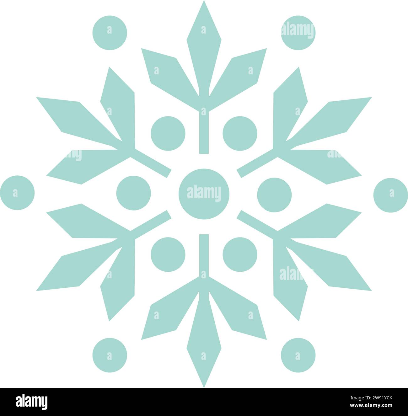 Snowflake green with transparent background Stock Vector Image & Art ...