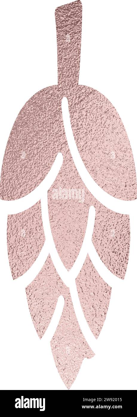 Rose golden pine cones with transparent background Stock Vector Image ...