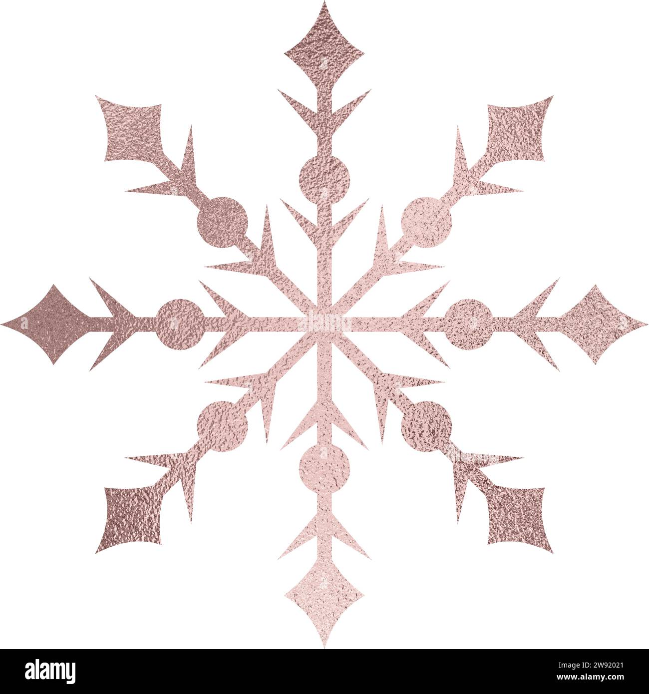 Snowflake rose gold with transparent background Stock Vector Image ...