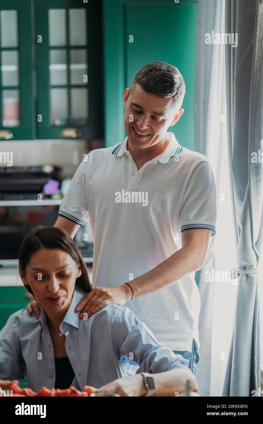 Woman massaging man relaxation hi-res stock photography and images - Alamy
