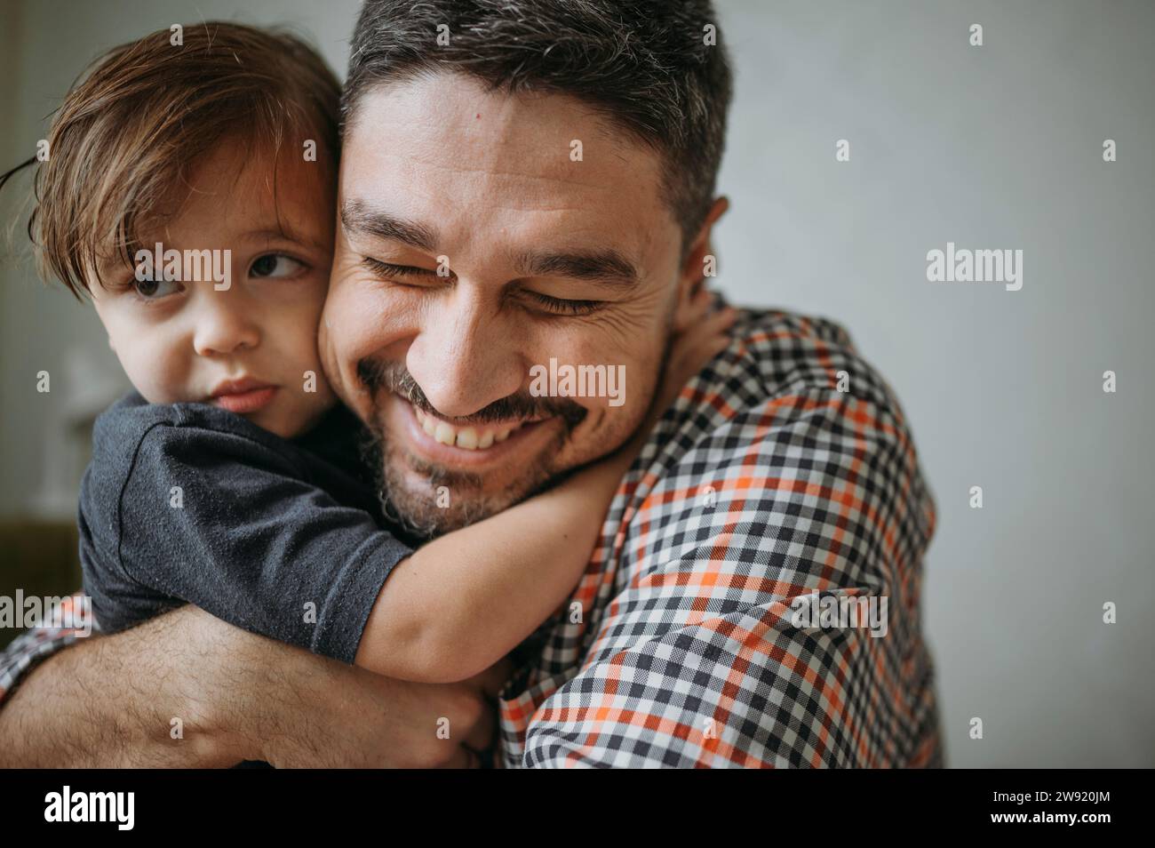 Father son looking eyes hi-res stock photography and images - Alamy