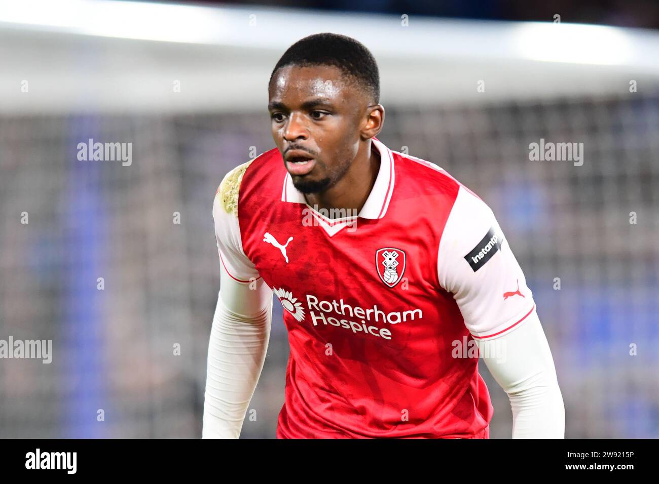 Leicester, UK. 23rd Dec 2023. Hakeem Odoffin (22 Rotherham united ...