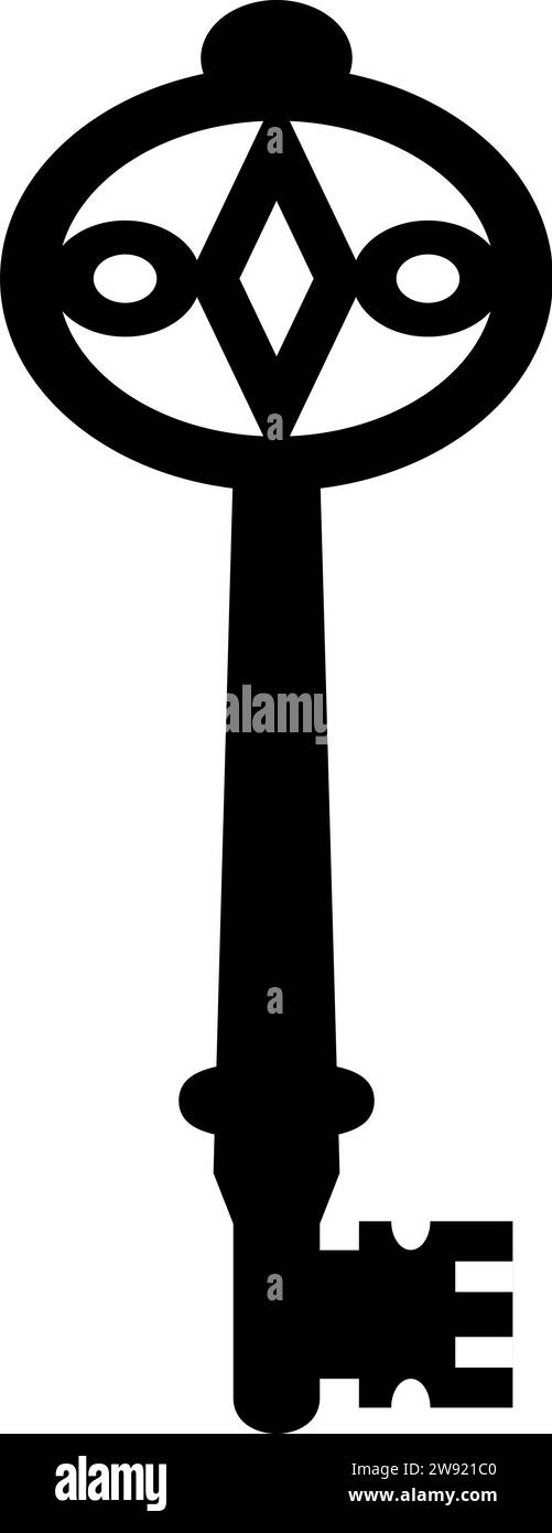 Medieval black door with lock and padlock Stock Vector Images - Alamy