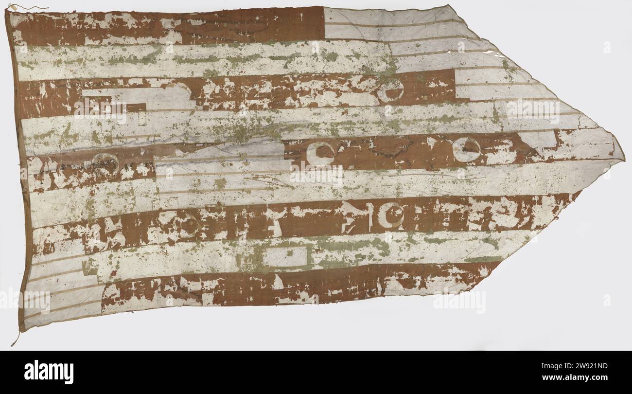 Flag, anonymous, c. 1750 - c. 1830 flag Flag with nine horizontal jobs ...