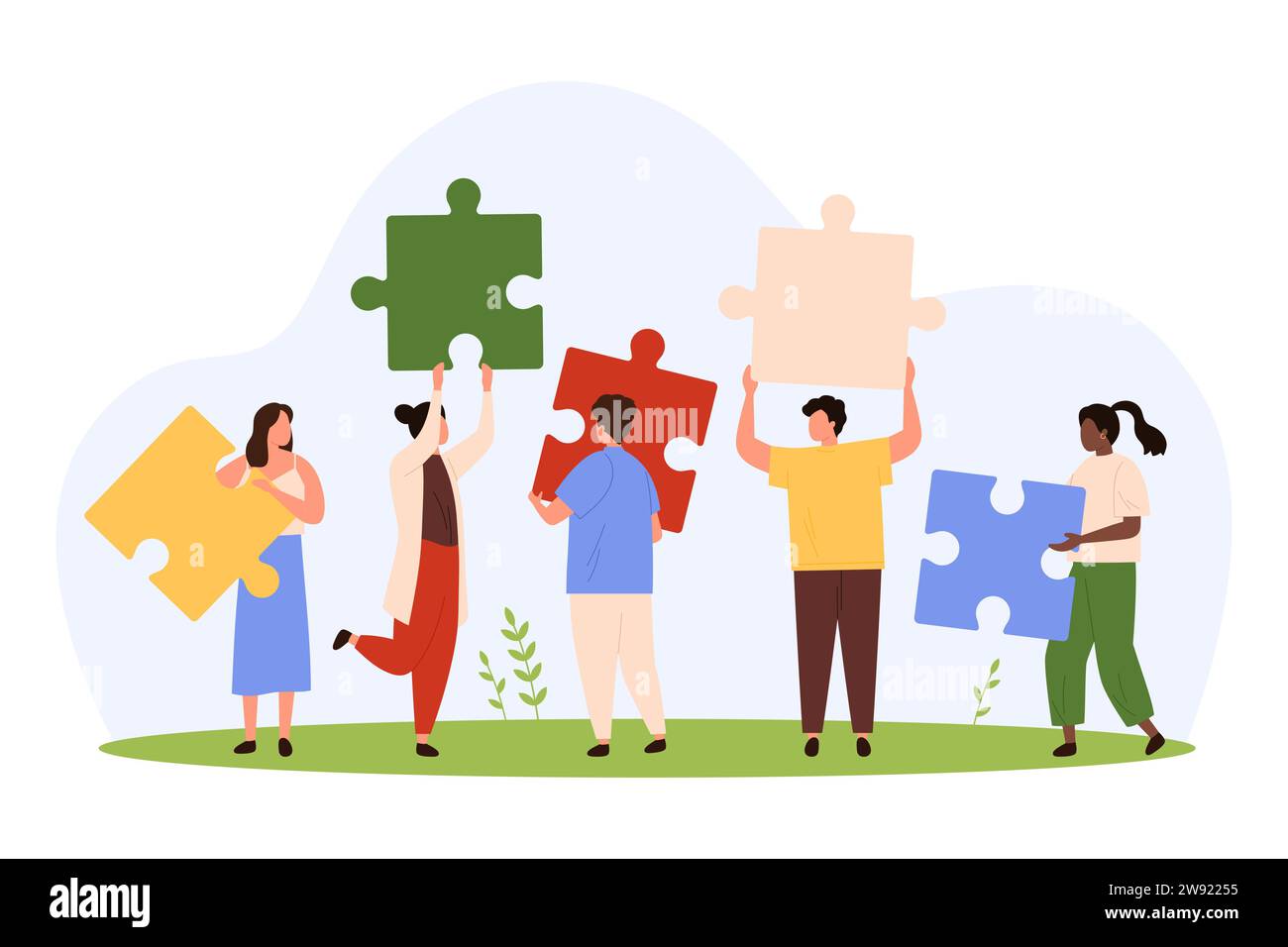 Collaboration and cooperation of people of different ethnicity ...