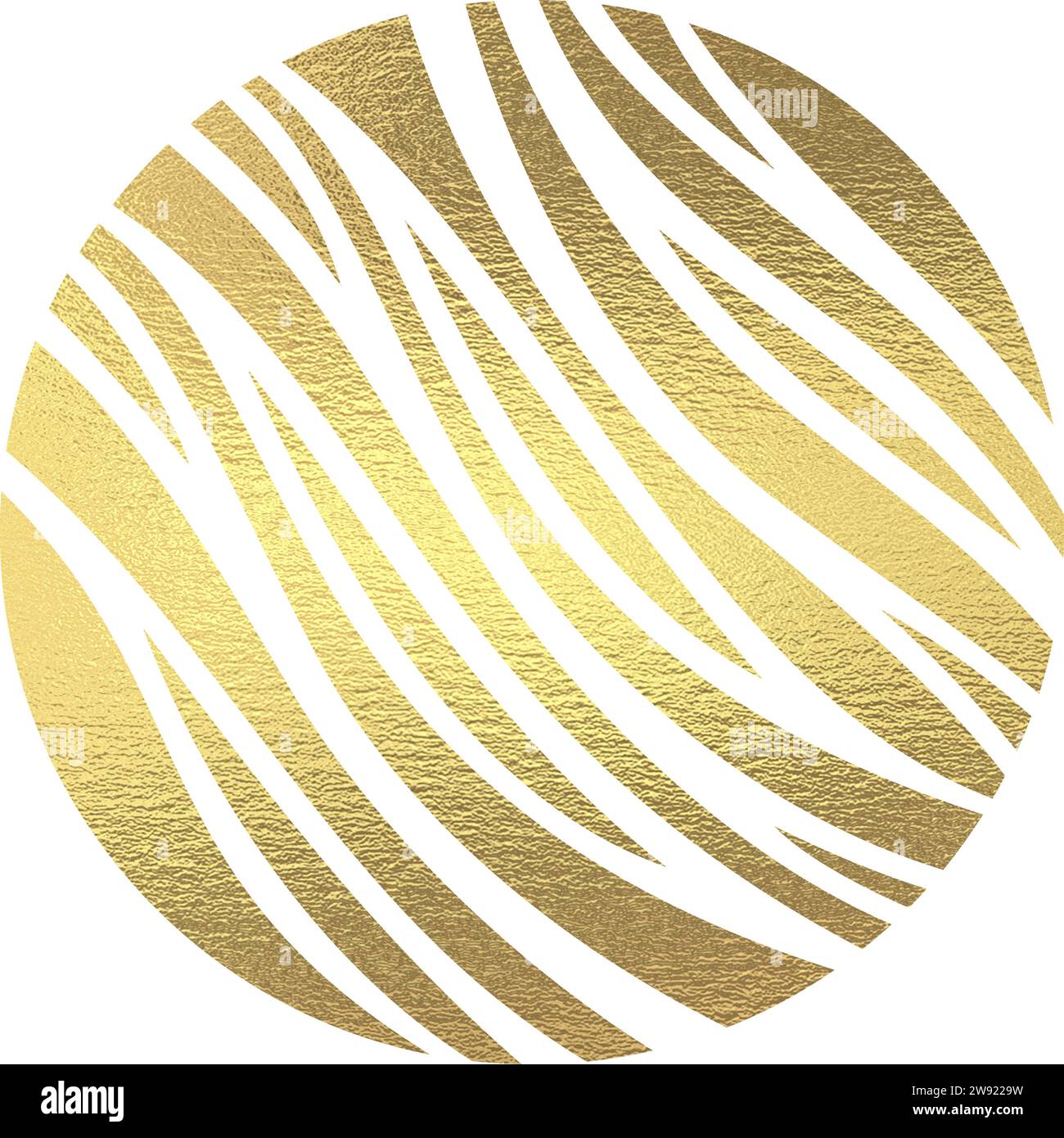 golden zebra pattern circle with transparent background Stock Vector ...
