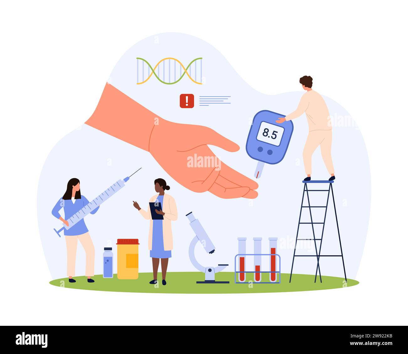 Cartoon character blood drop injection Stock Vector Images - Alamy