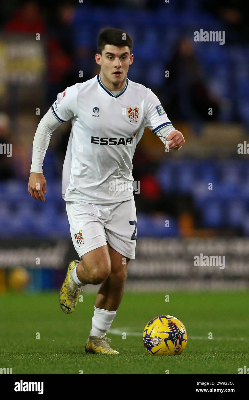 Birkenhead, UK. 23rd Dec, 2023. Rob Apter of Tranmere Rovers in action ...