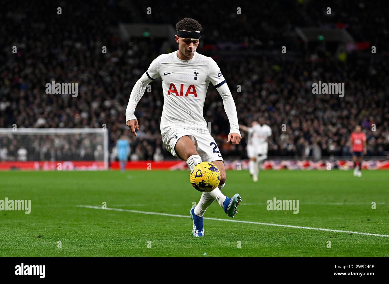 London, UK. 23rd Dec, 2023. Brennan Johnson (Tottenham) during the Tottenham V Everton Premier ...