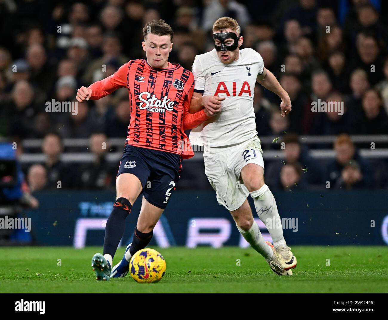 London, UK. 23rd Dec, 2023. Dejan Kulusevski (Tottenham) and Nathan ...