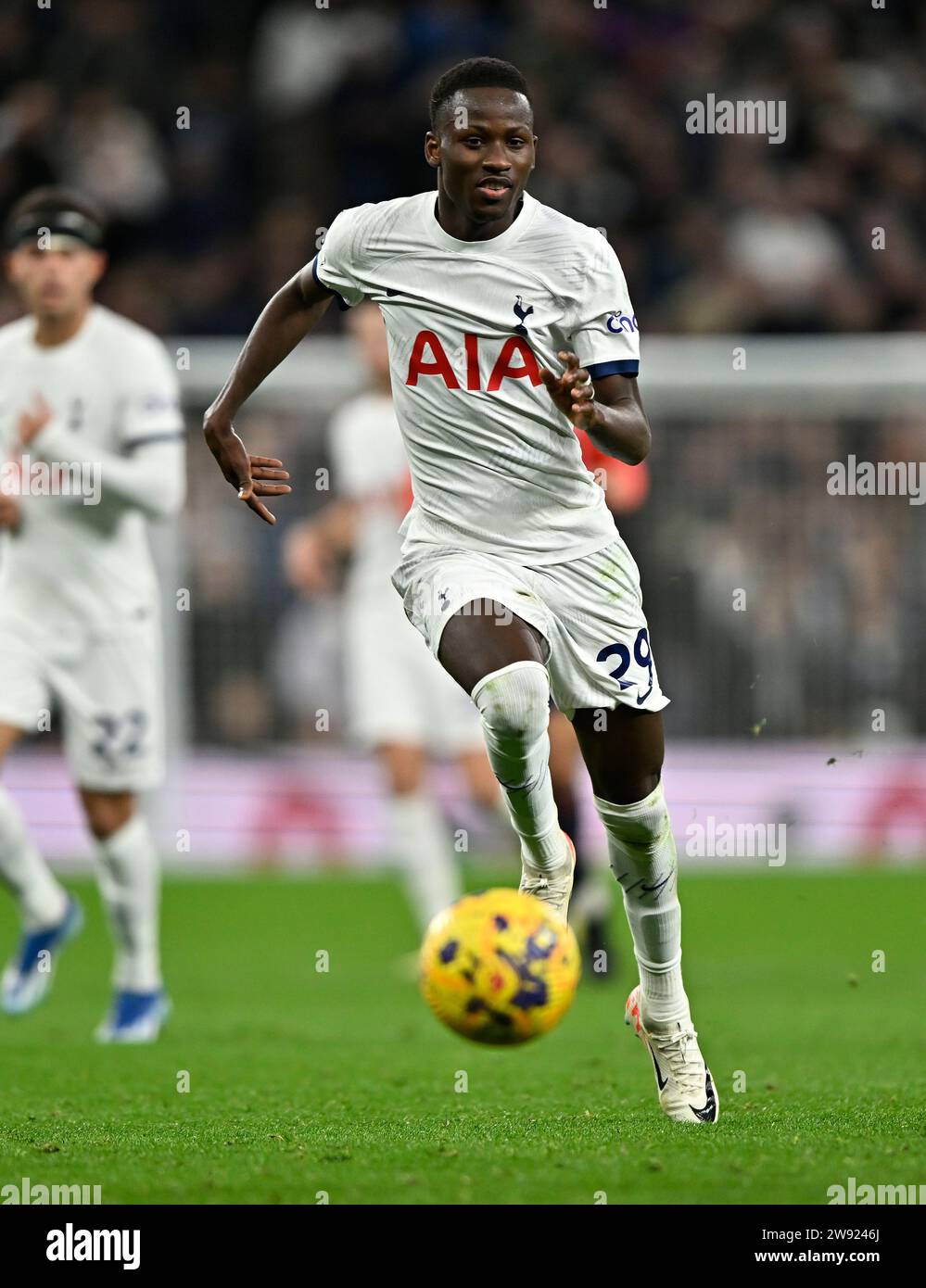 London, UK. 23rd Dec, 2023. Pape Matar Sarr (Tottenham) during the ...