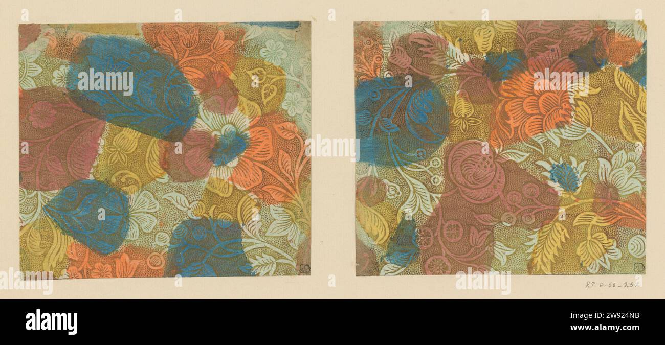 Two sheets with flowers and fruits with point stock, Johann Wilhelm ...