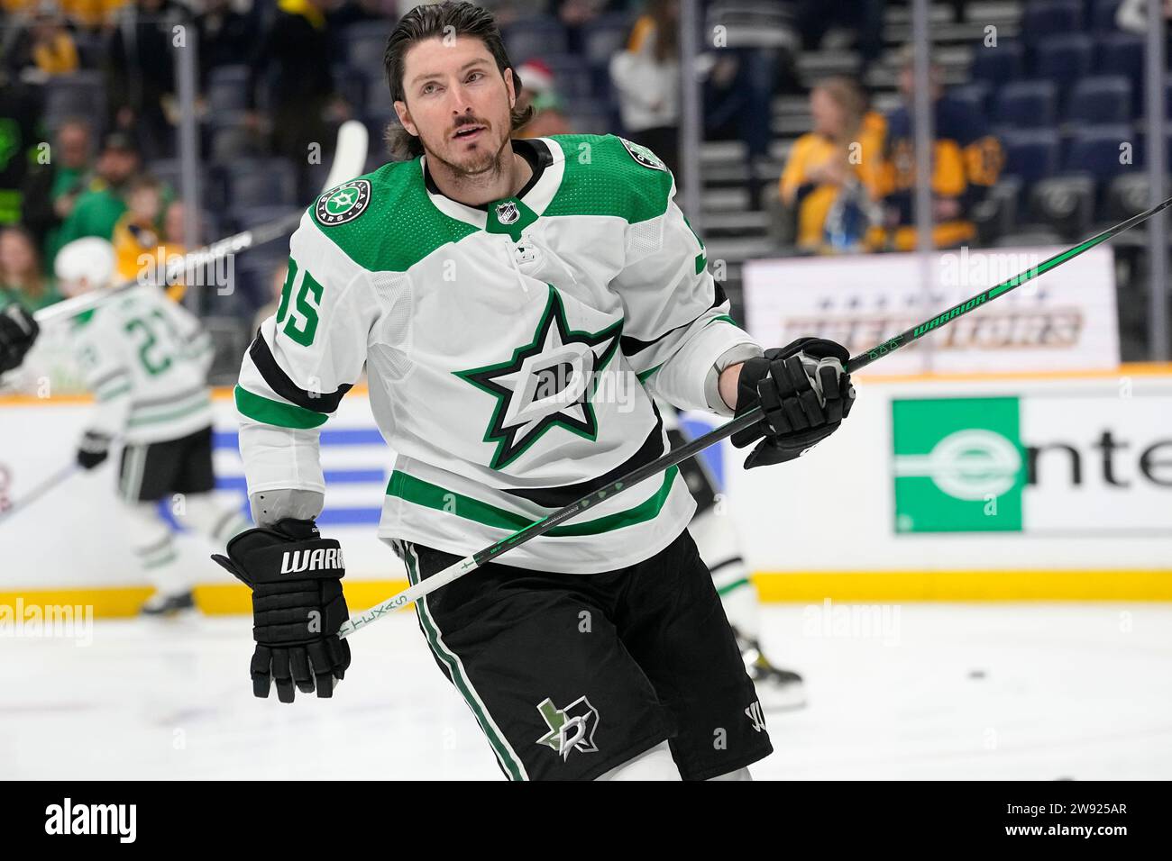 Dallas Stars center Matt Duchene warms up before the team's NHL hockey ...