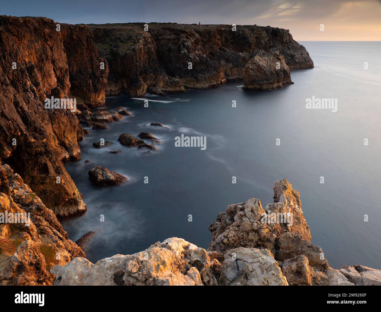 Portugal, Algarve, Scenic cliffs of Vicentine Coast Natural Park at ...