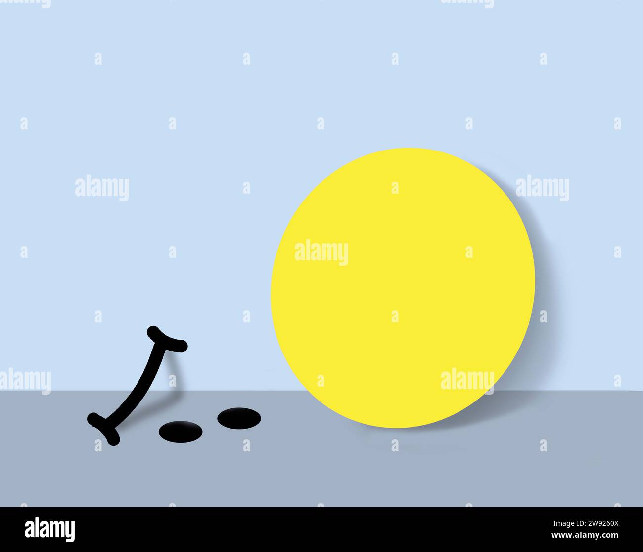 Illustration of incomplete anthropomorphic smiley face Stock Photo - Alamy