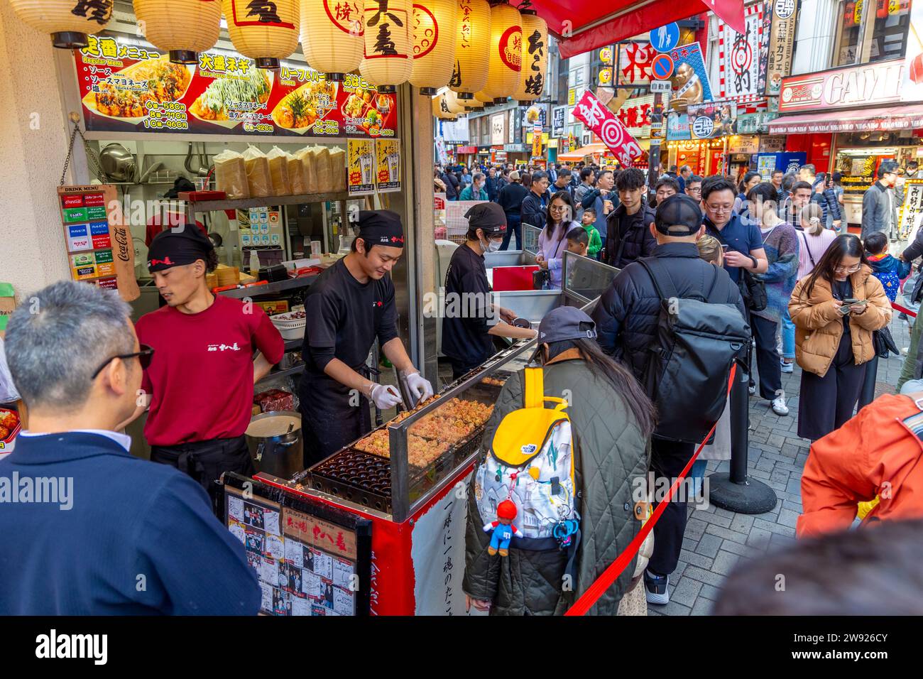 Takoyaki, Octopus Ball, Dotonbouri, Osaka, Japan Stock Photo - Alamy
