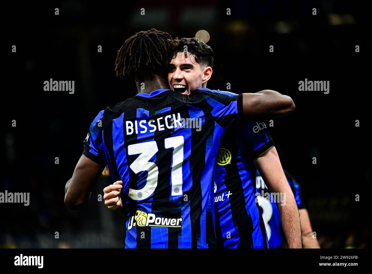 Milan, Italy. 23rd Dec 2023. Yann Aurel Bisseck of FC Internazionale ...