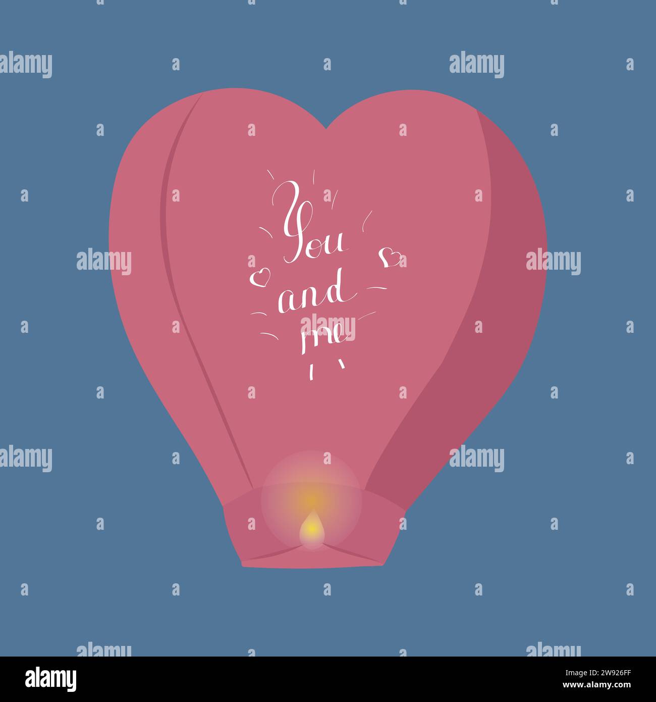 Red Lantern with quote on a blue background. Vector paper flying glow ...