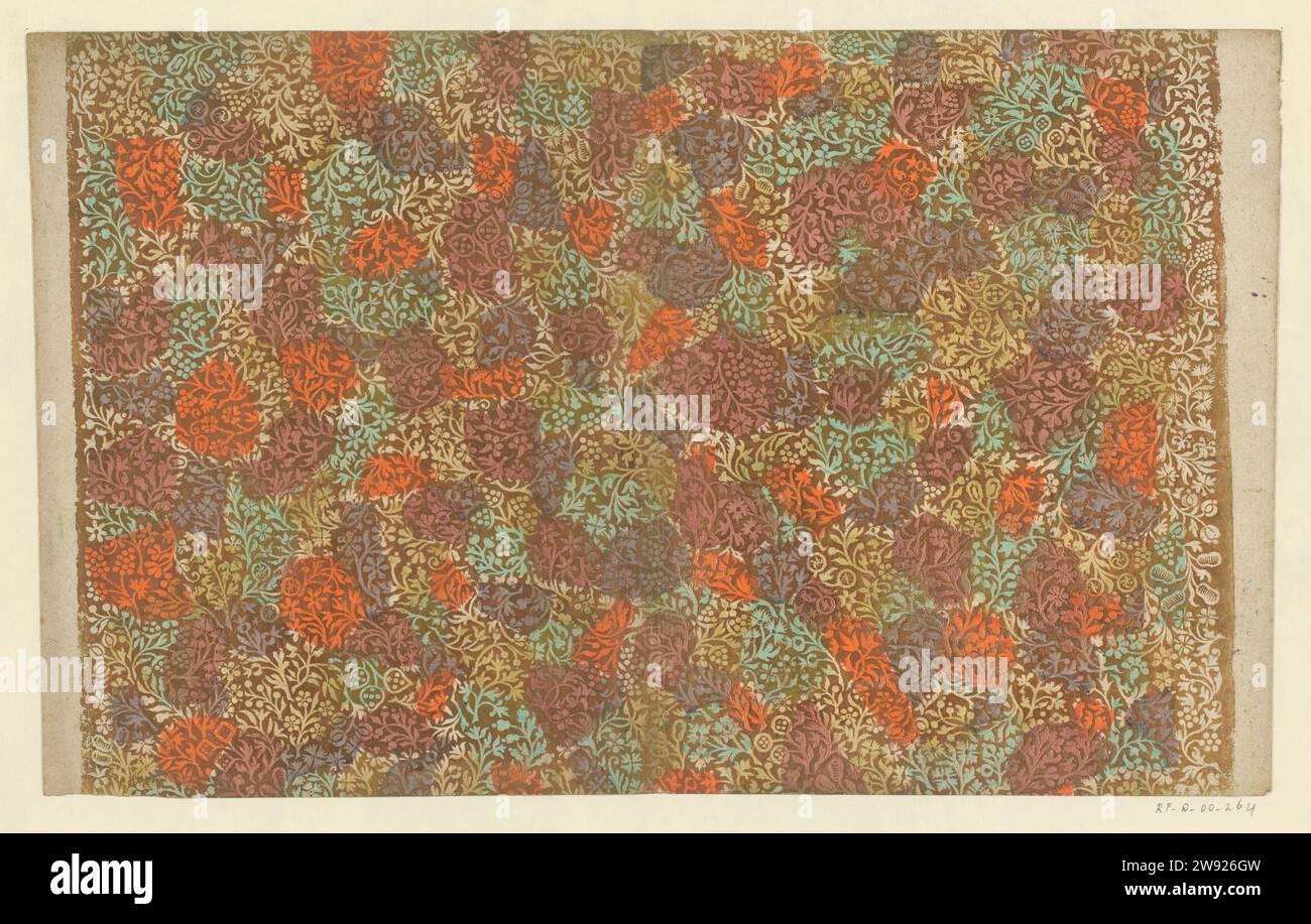 Leaf with treings with flowers and fruits, anonymous, 1750 - 1850 ...