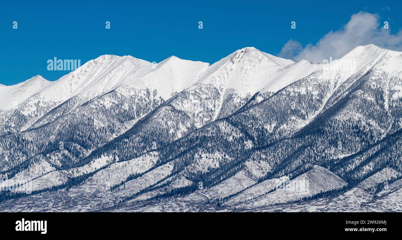 Snow Covered 13,105 Foot Bushnell Peak and 12,865 Foot Mount Otto are ...